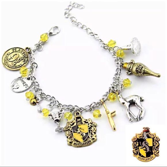 Jewelry | Hufflepuff Harry Potter Charm Bracelet | Poshmark
